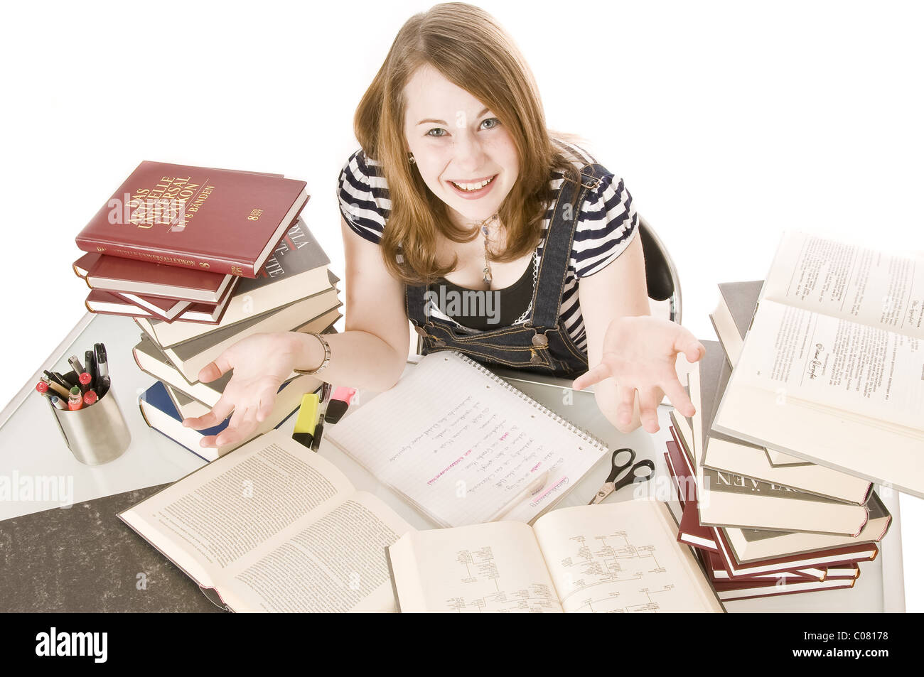Student with homework Stock Photo - Alamy