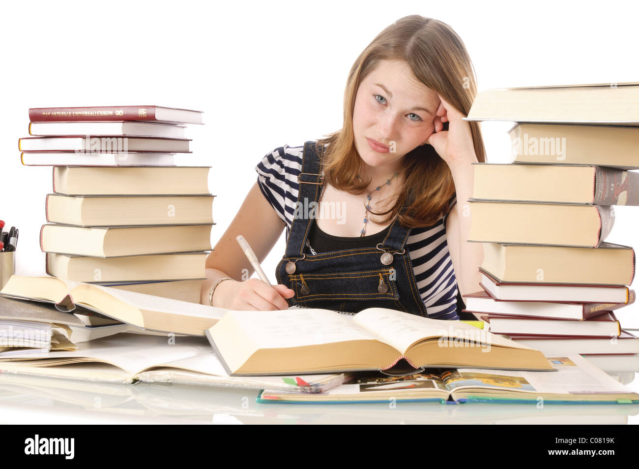 Student with homework Stock Photo - Alamy
