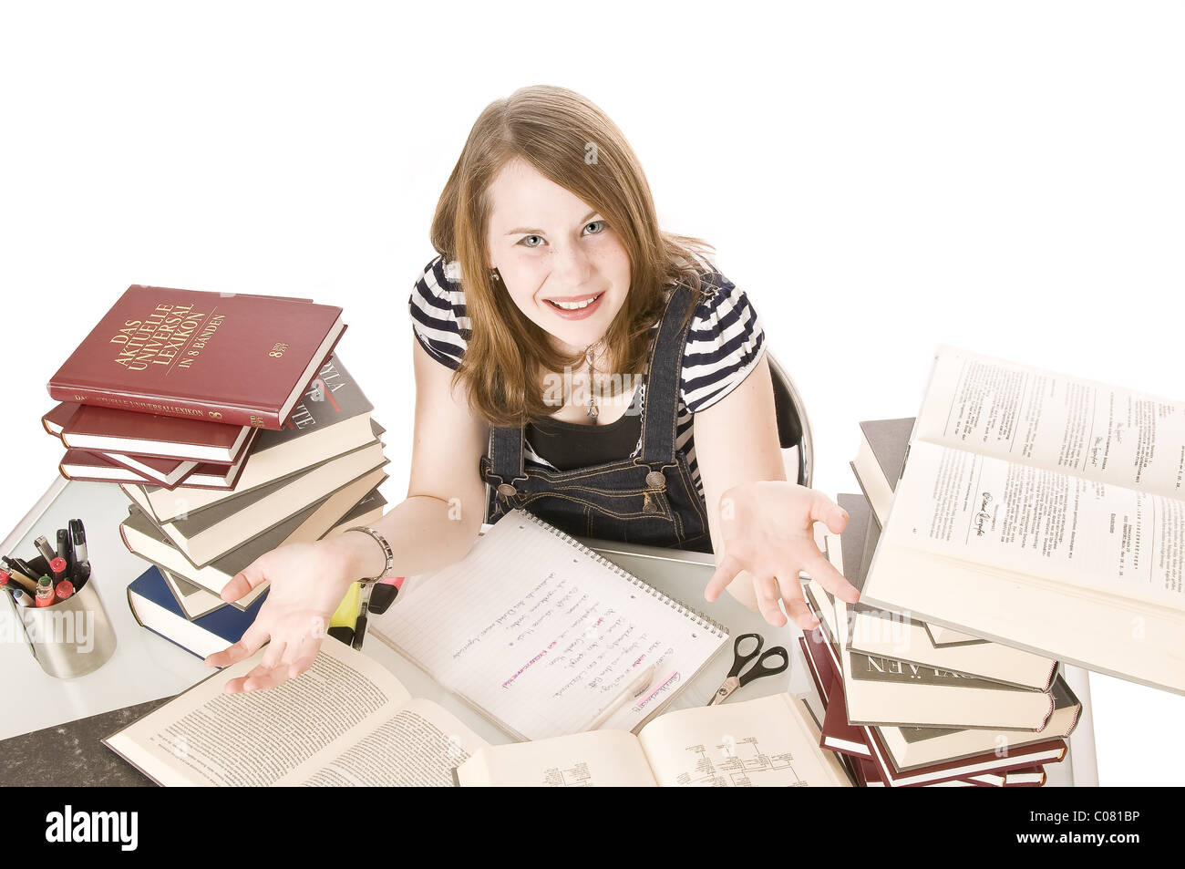 Student with homework Stock Photo - Alamy
