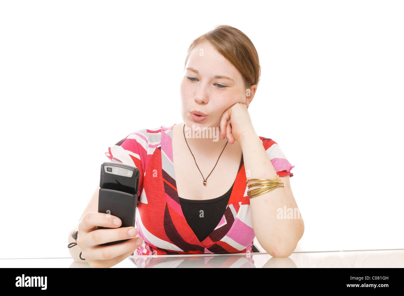 A pretty young girl calls Stock Photo - Alamy