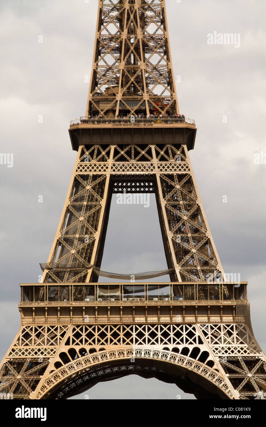 Low angle view of a tower, Eiffel Tower, Paris, France Stock Photo - Alamy