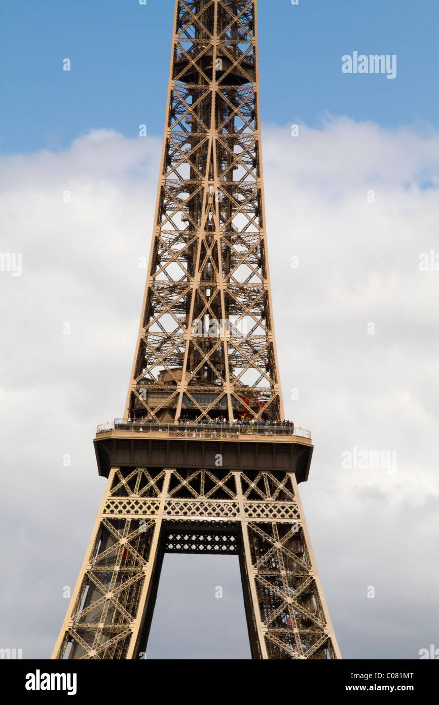 Low angle view of a tower, Eiffel Tower, Paris, France Stock Photo - Alamy