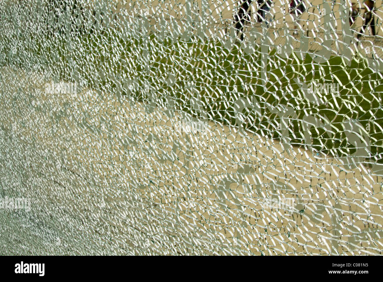 Close-up of a shattered glass Stock Photo - Alamy