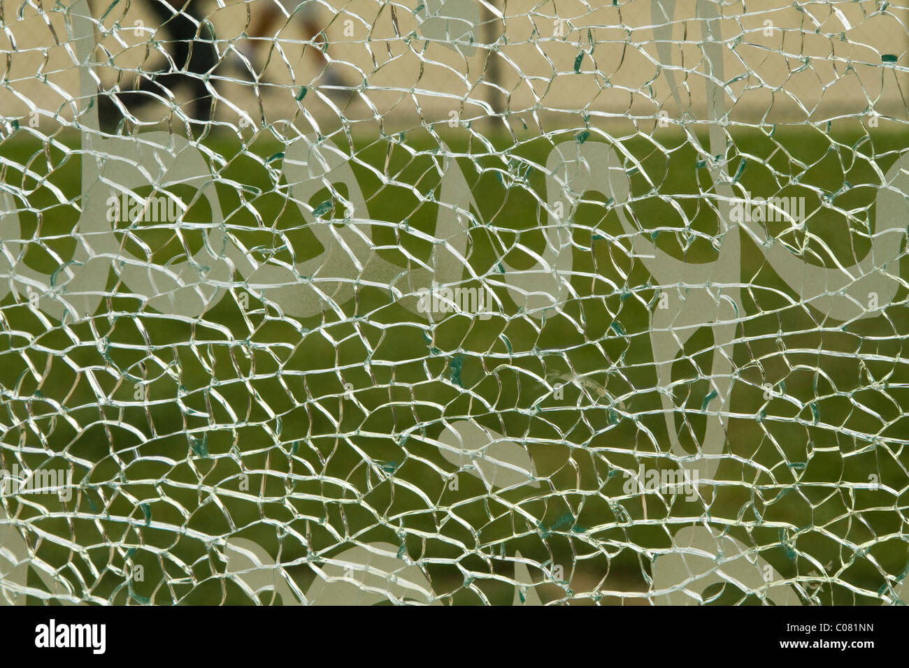 Close-up of a shattered glass Stock Photo - Alamy