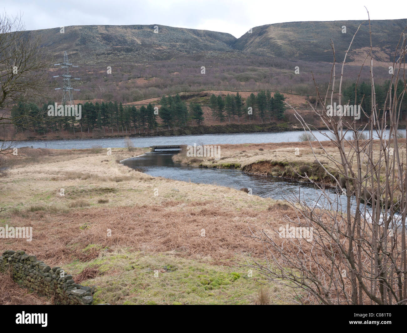 Crowden Brook running into Torside Reservoir, Crowden-In-Longdendale ...