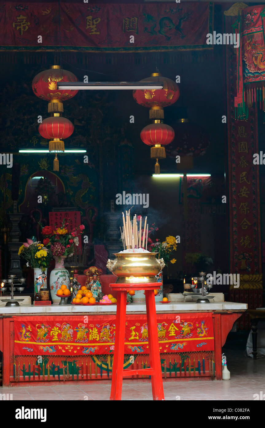 incense burning Sin Sze Si Ya Chinese Taoist Temple Chinatown Kuala ...