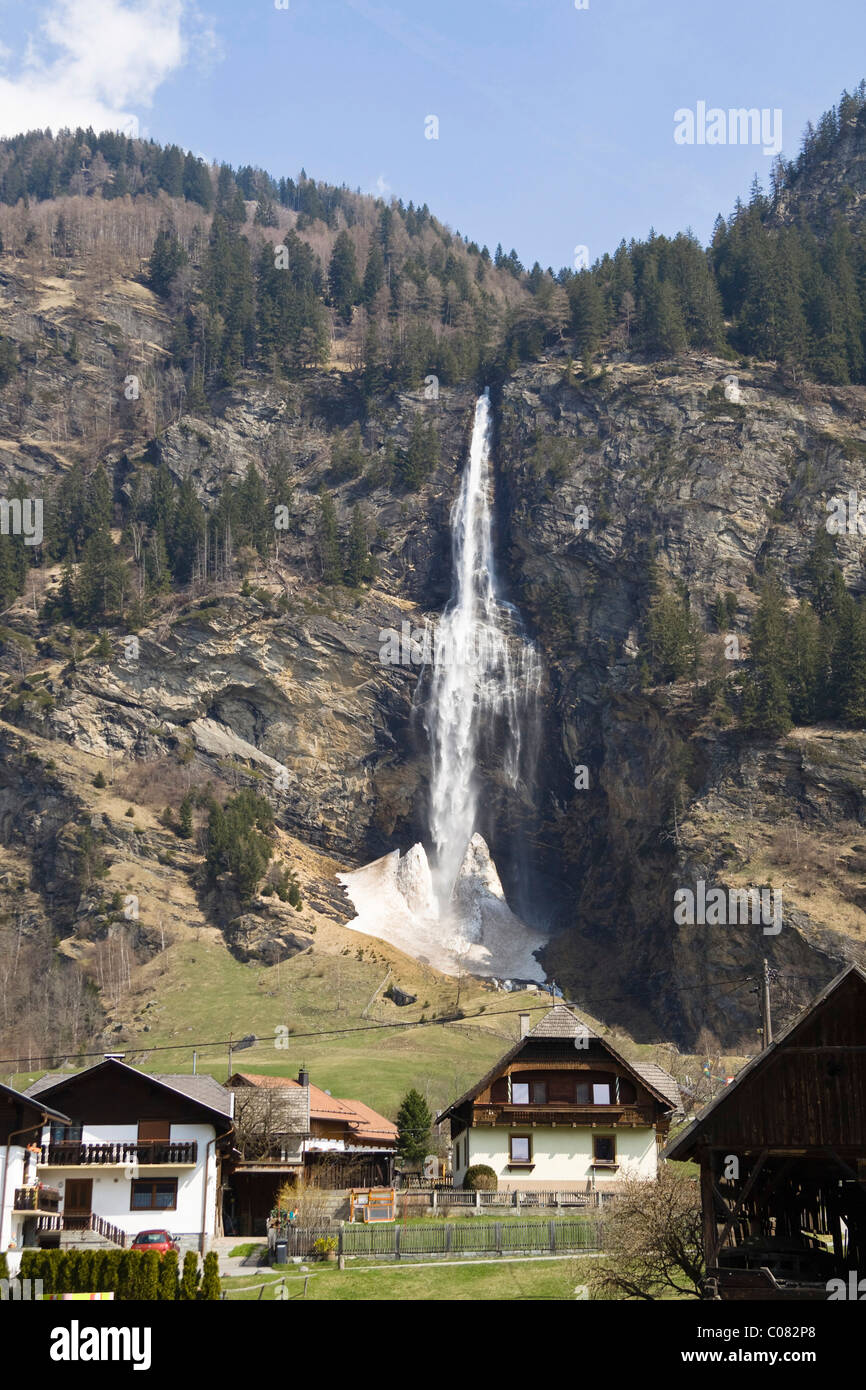 Waterfall, Malta, Maltatal Valley, Hohe Tauern National Park, Carinthia ...