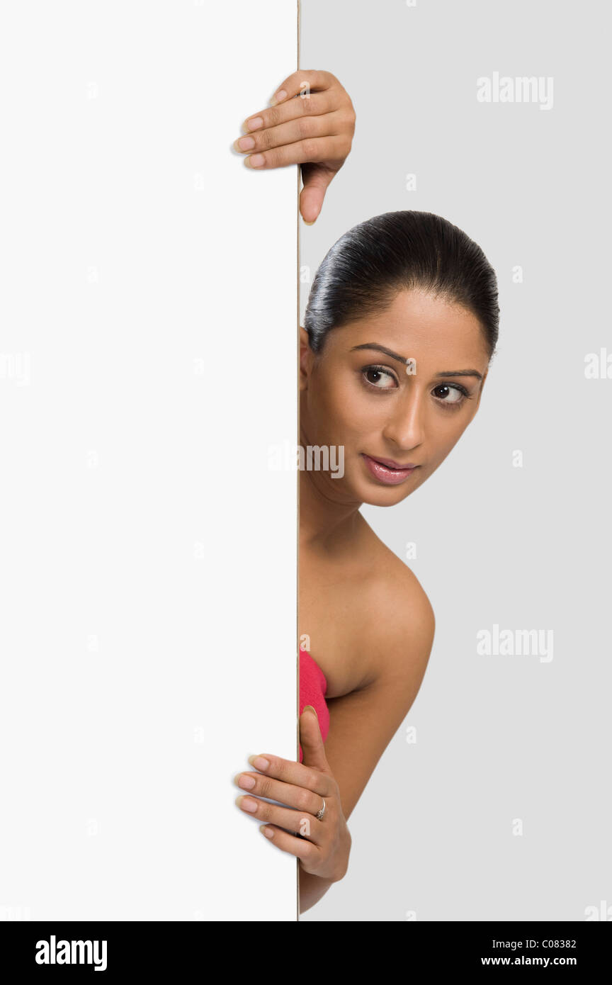 Towel from behind hi-res stock photography and images - Alamy