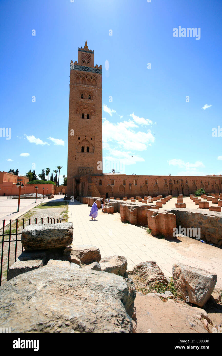 The Koutoubia Mosque in the historic Medina quarter, landmark of the ...