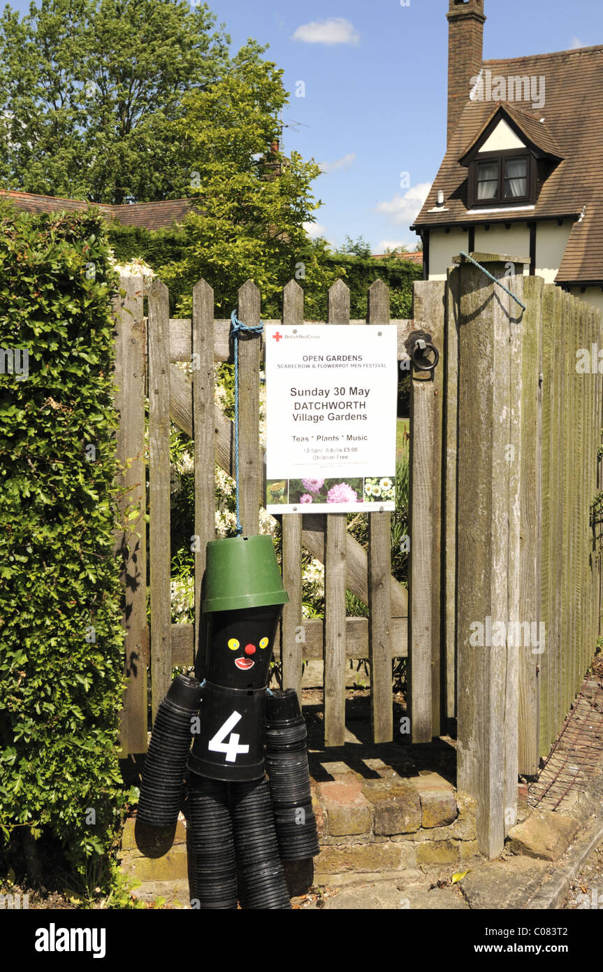 Datchworth flowerpot men festival, England, UK Stock Photo - Alamy