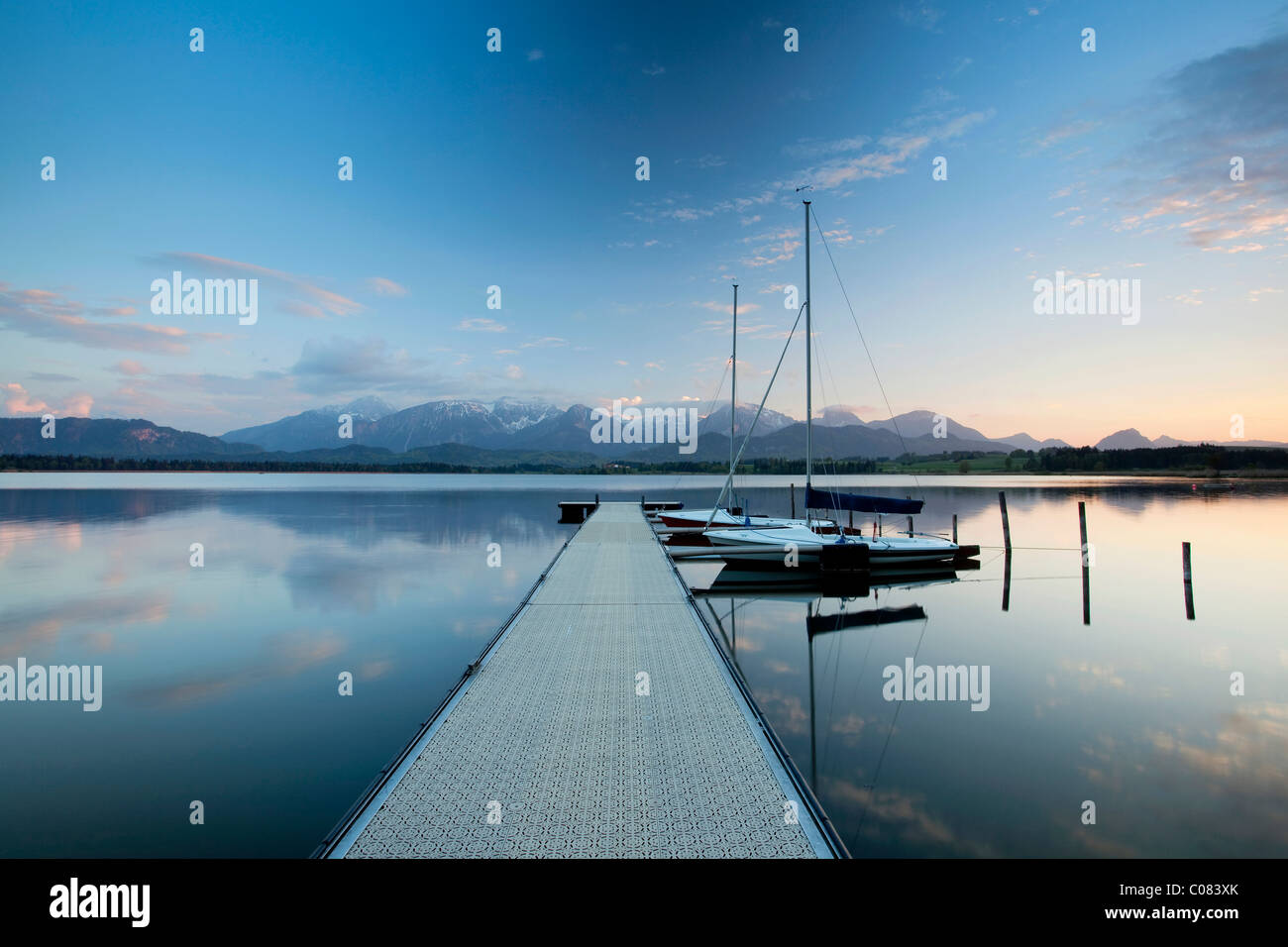 Boardwalk lake hopfensee in bavaria hi-res stock photography and images ...