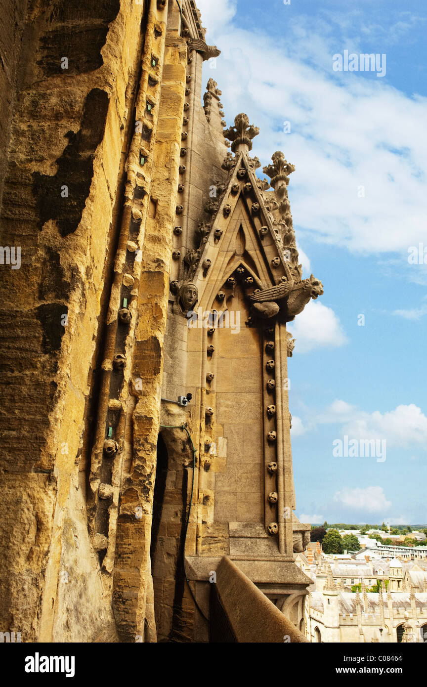 Architectural detail of a university building, Oxford University ...