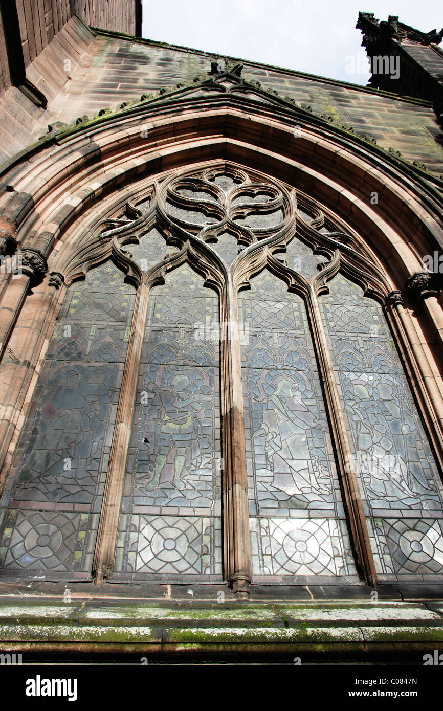 A view of one of the windows of Chester Cathedral Stock Photo - Alamy