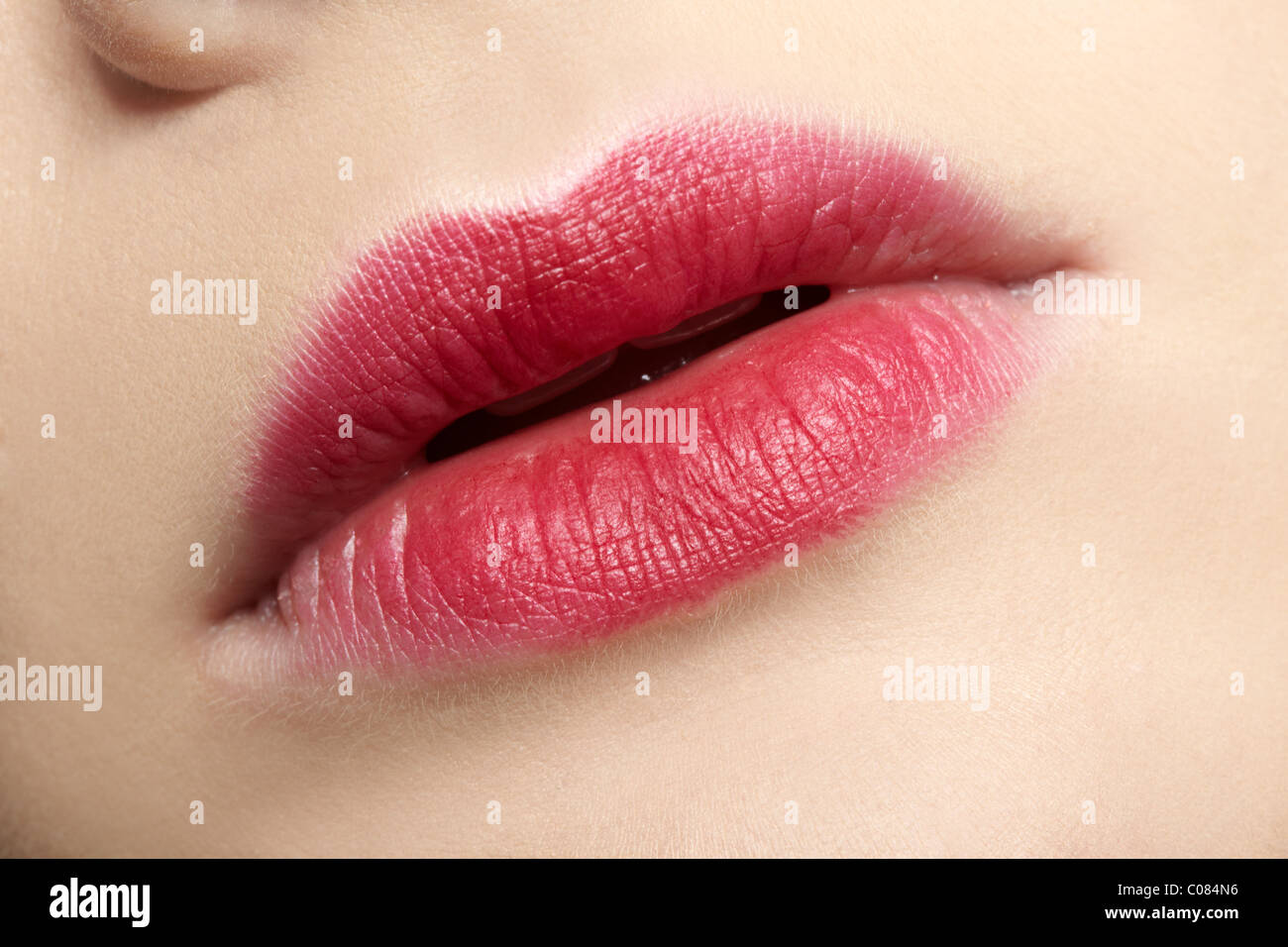 girl's lips zone make-up Stock Photo - Alamy
