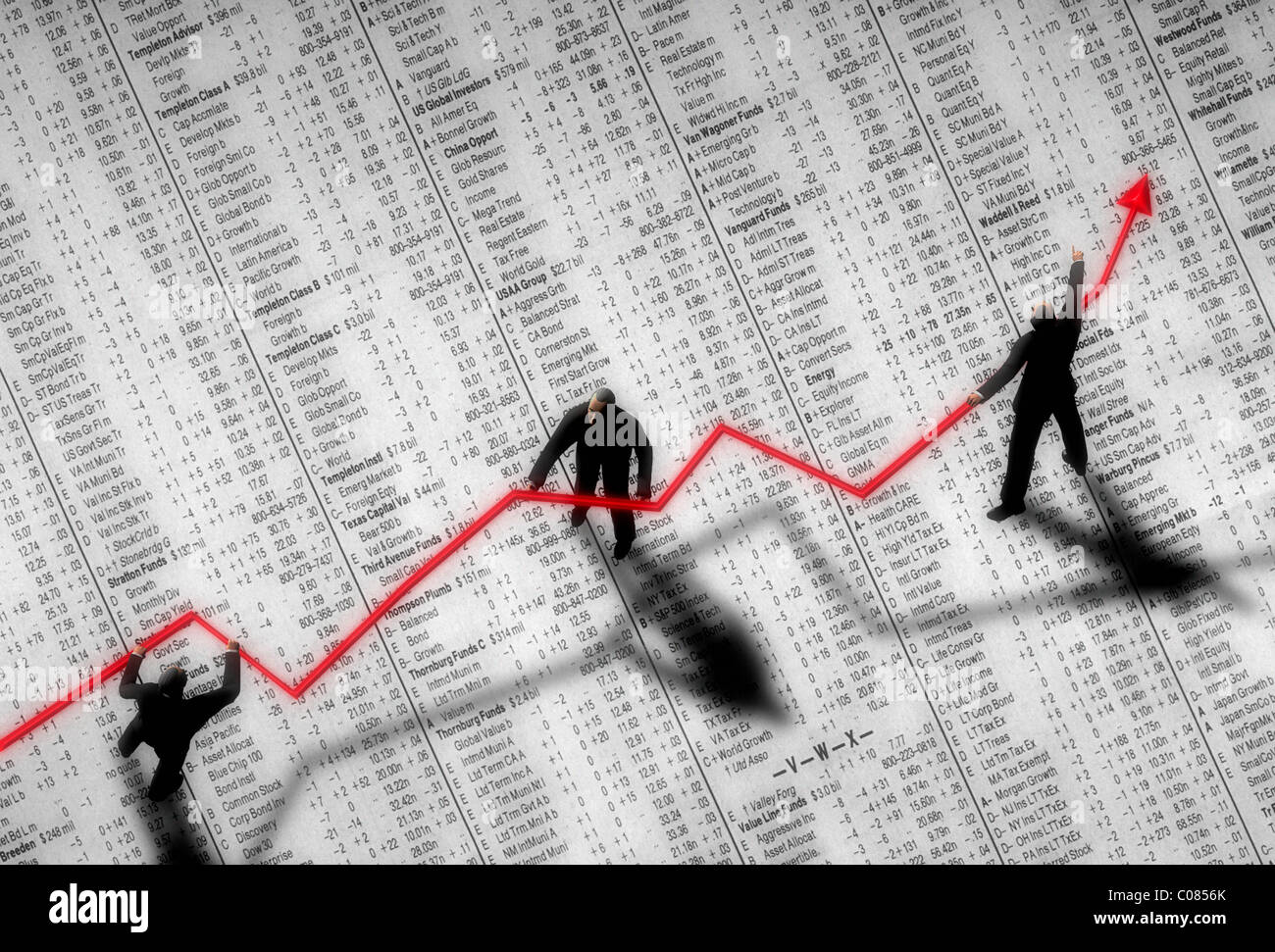 Businessmen directing the profit-graph Stock Photo - Alamy Businessmen directing the profit-graph Stock Photo - Alamy