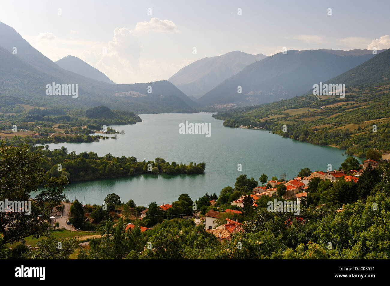 Barrea at the Lago di Barrea, Abruzzo National Park, Province of L ...