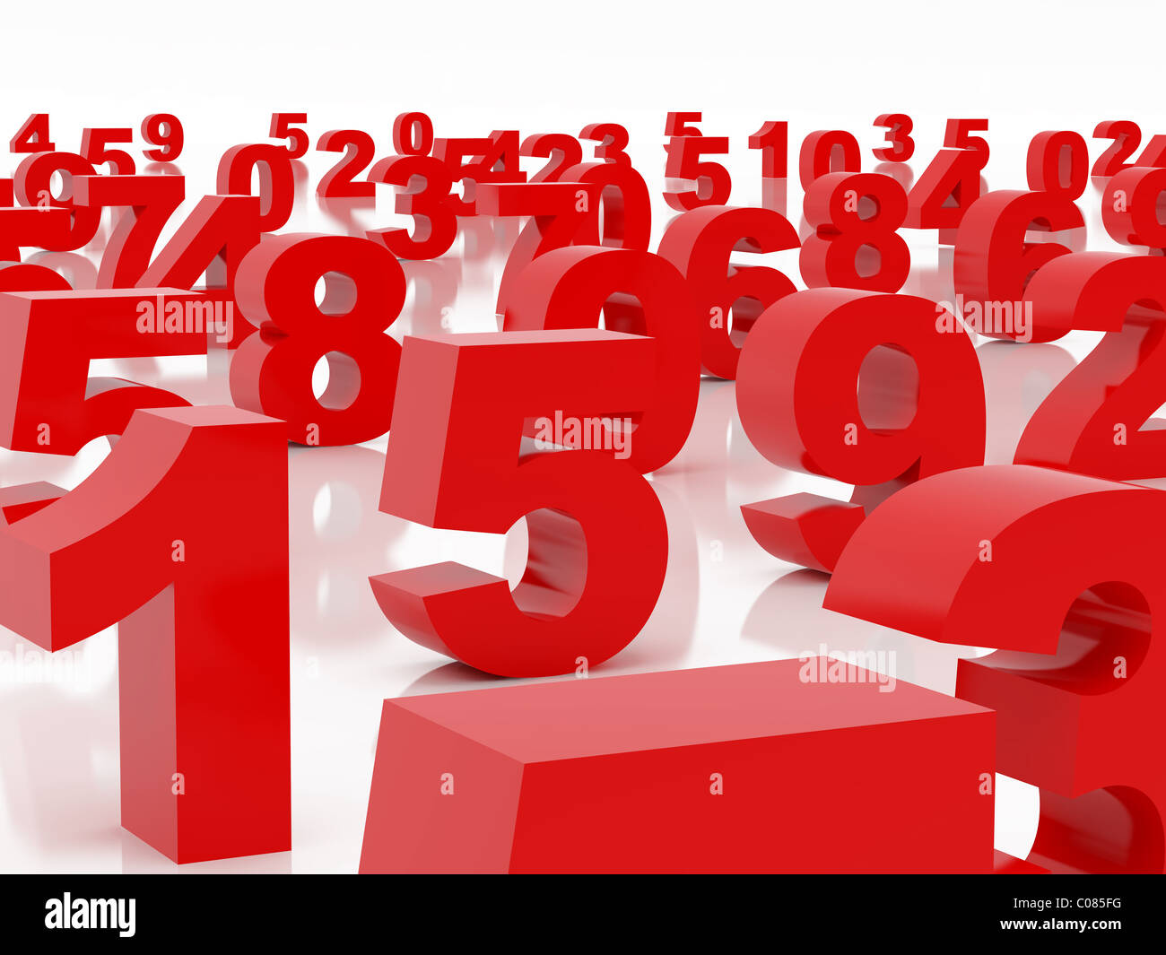 High resolution image red figures. 3d illustration over white ...