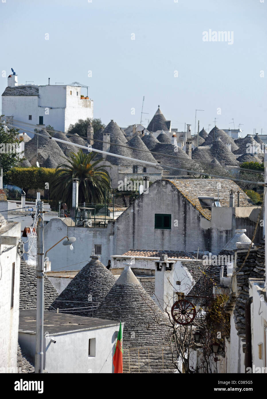Italy, Alberobello, historic center with trullo houses Stock Photo - Alamy