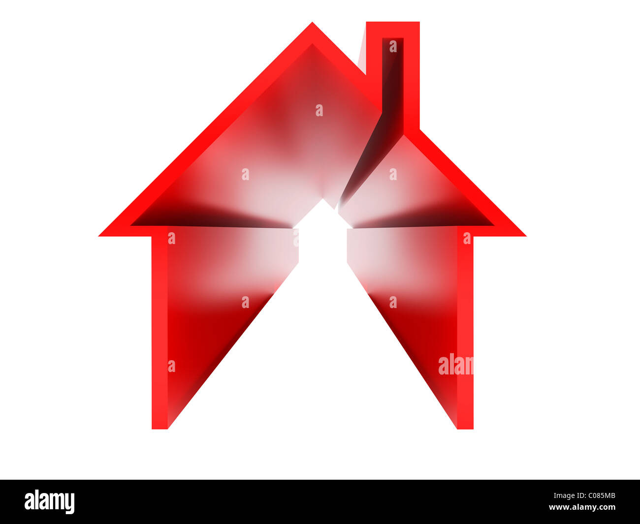 3d Red house isolated on white. High resolution image Stock Photo - Alamy