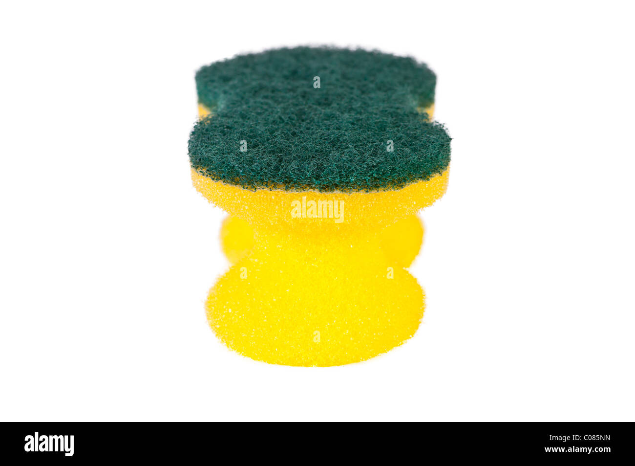 sponge isolated on the white background. Yellow sponges for washing ...