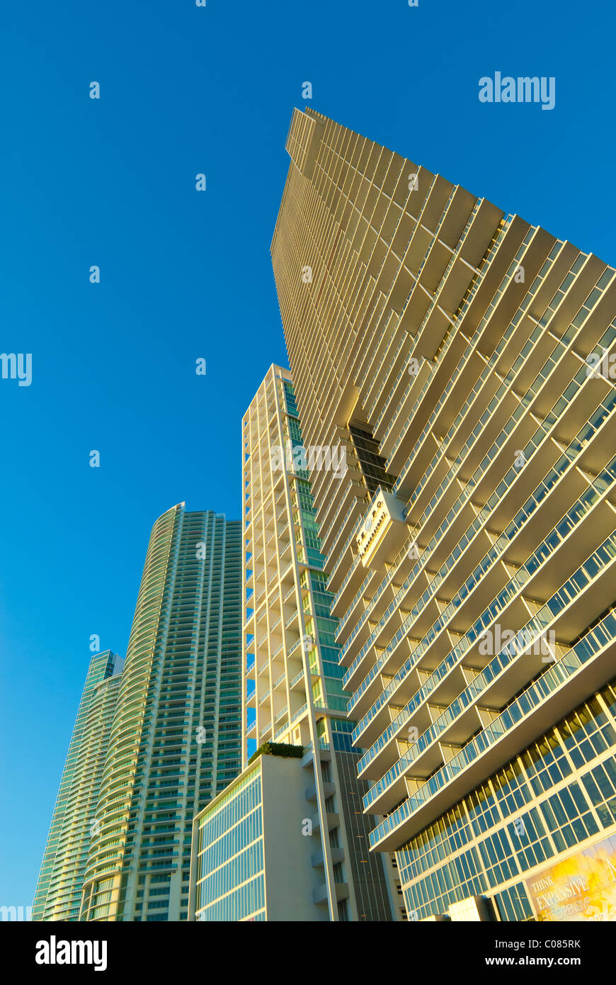 High-rise buildings on Biscayne Boulevard in downtown Miami, Florida ...