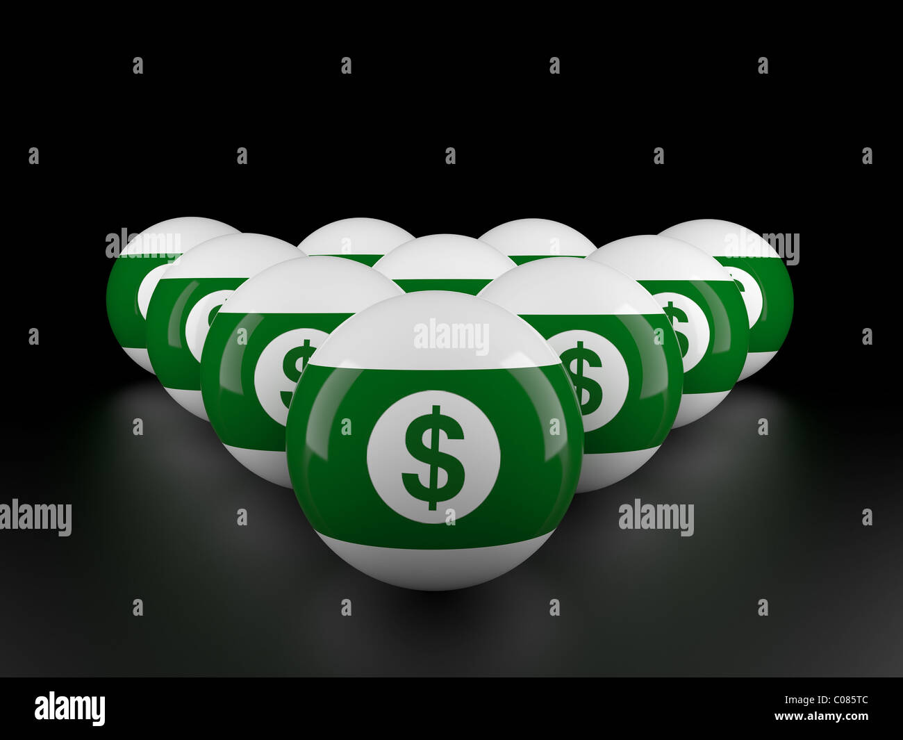 High resolution image. 3d render. Symbol dollar and ball Stock Photo ...