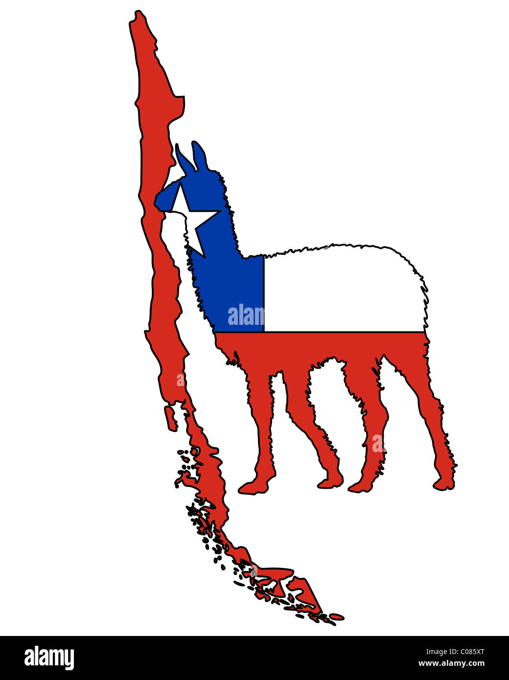 Llama chile Cut Out Stock Images & Pictures - Alamy