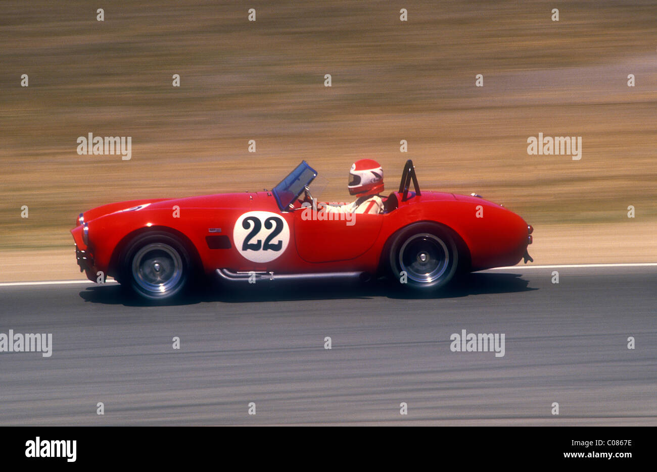 Ford AC Cobra racing at the Monterey Historic Races in Laguna Seca ...