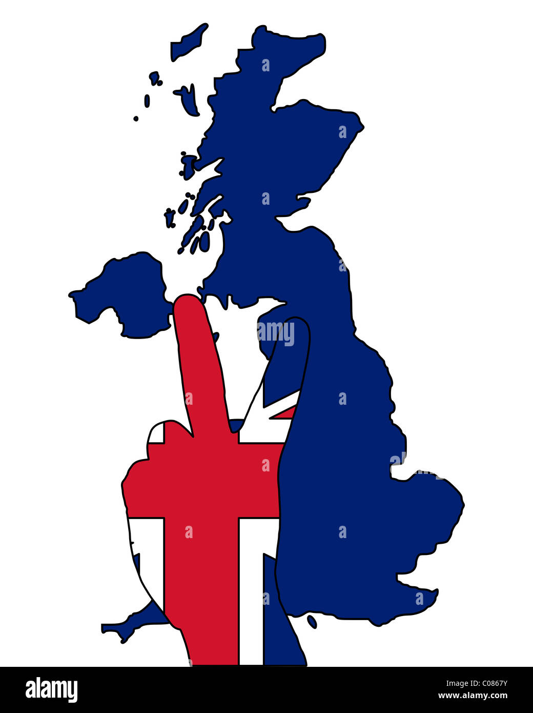 British hand signal Stock Photo - Alamy