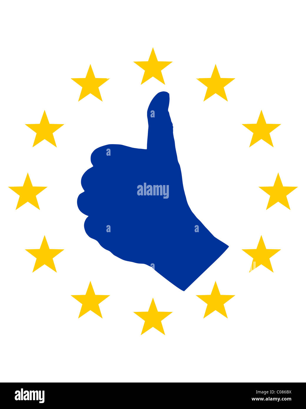 European finger signal Stock Photo - Alamy