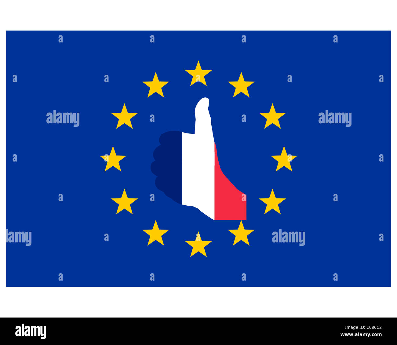 French finger signal in Europe Stock Photo - Alamy