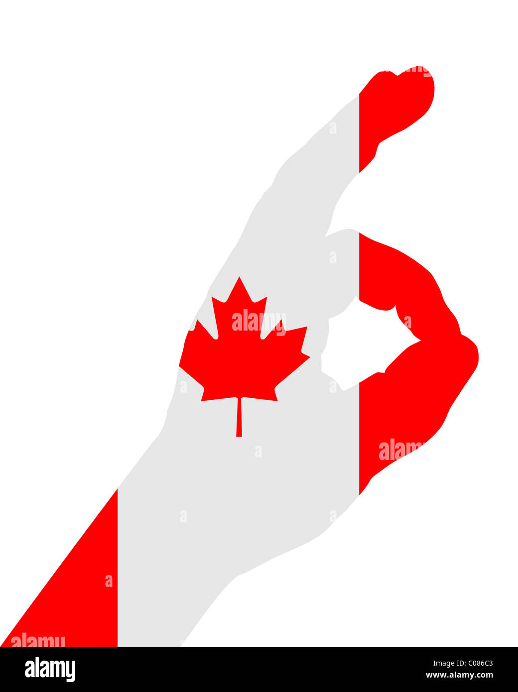 Canadian finger signal Stock Photo - Alamy