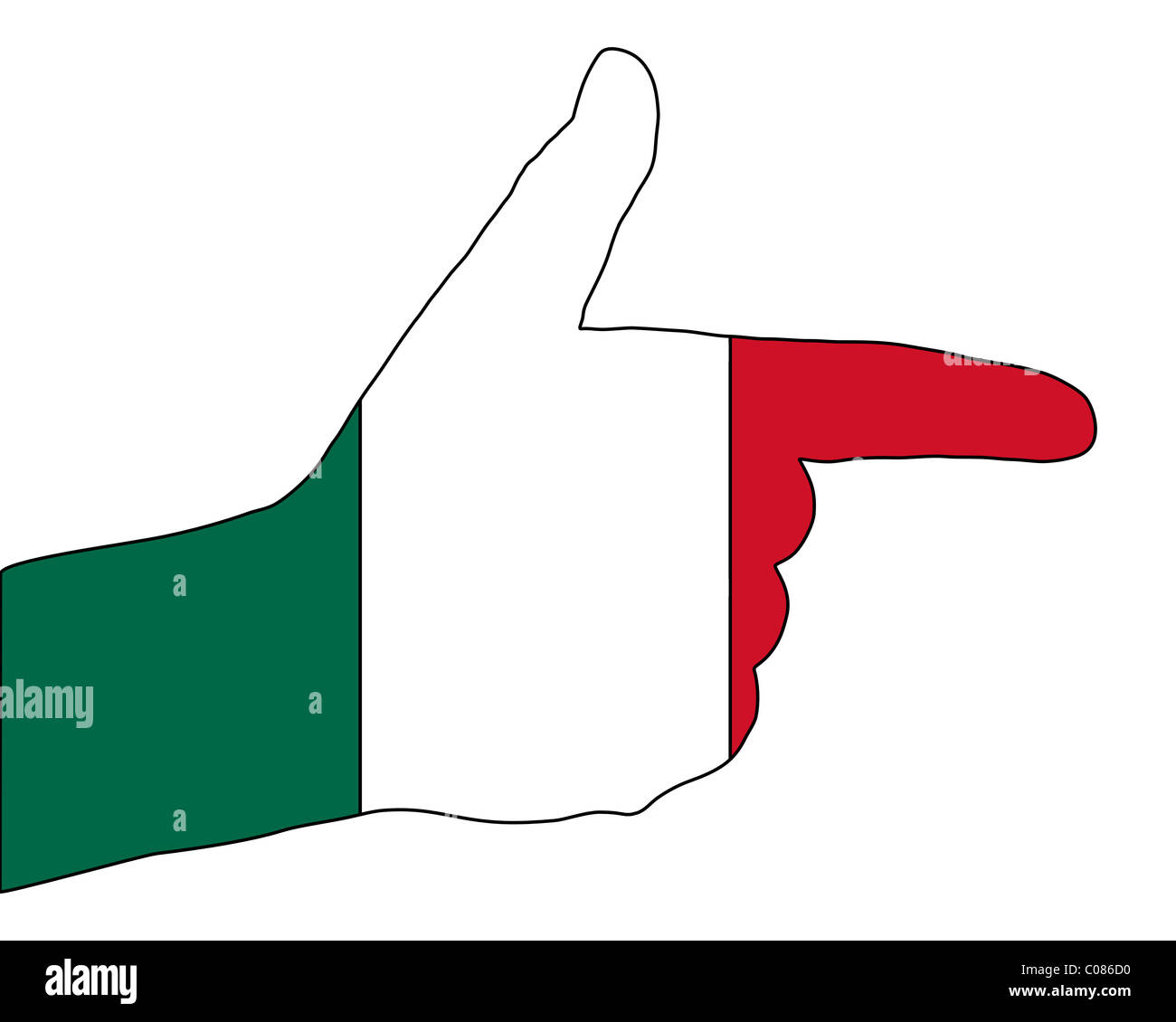 Mexican finger signal Stock Photo - Alamy