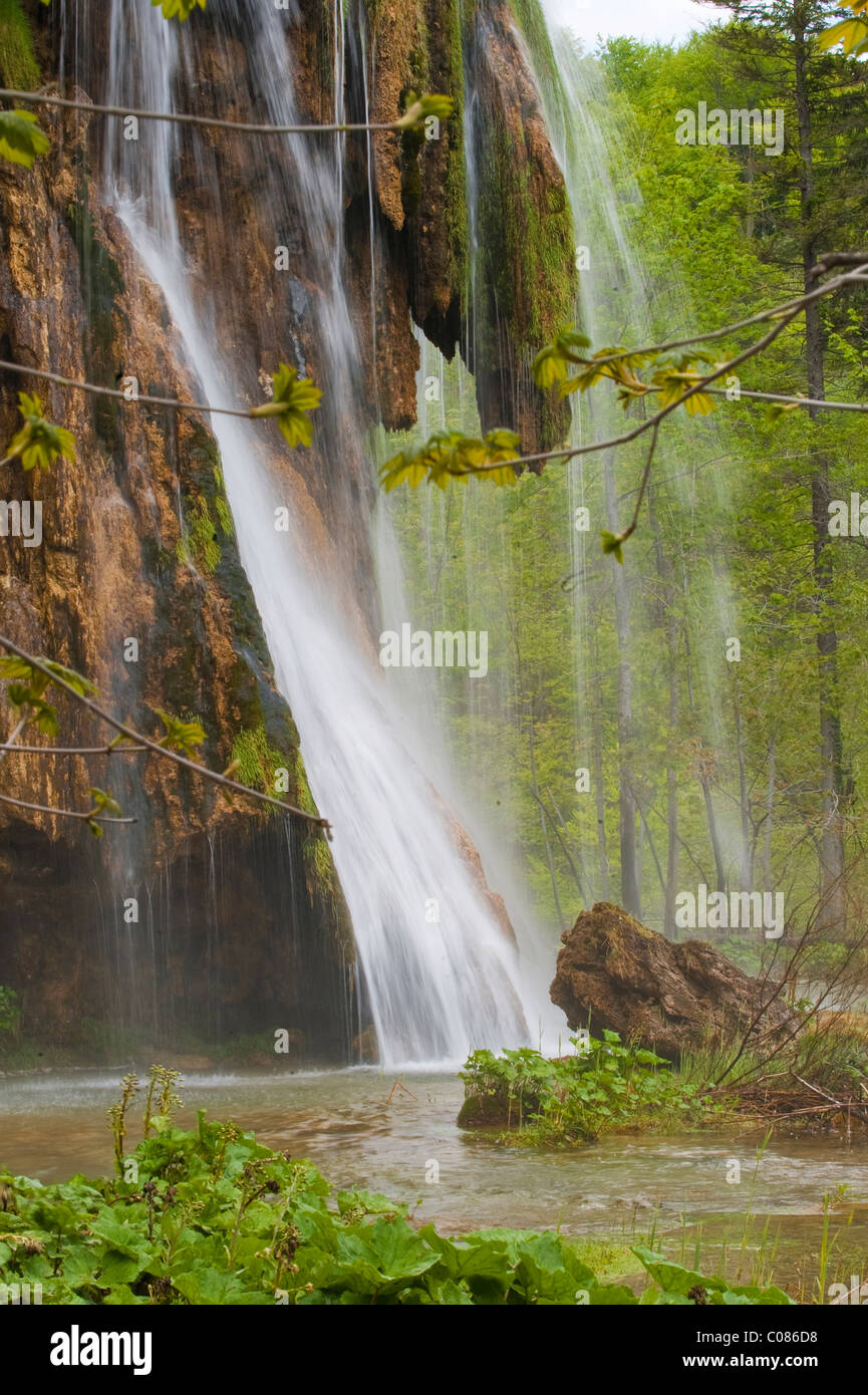 Waterfall, Plitvice Lakes National Park, Croatia, Europe Stock Photo ...