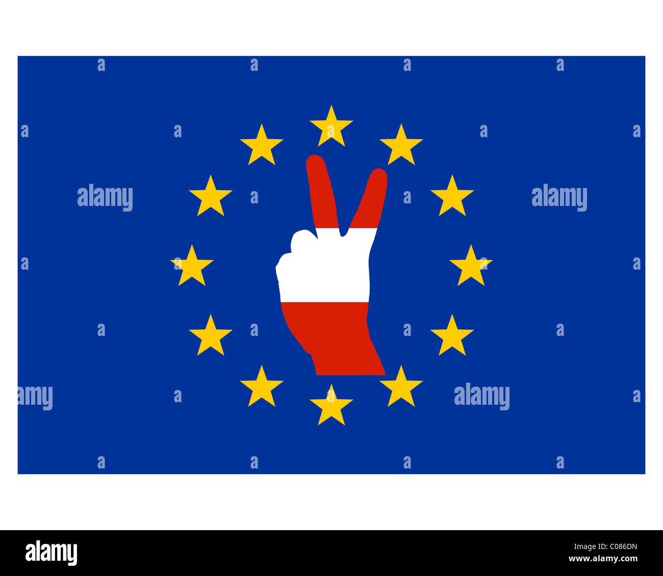 Austria hand signal Stock Photo - Alamy