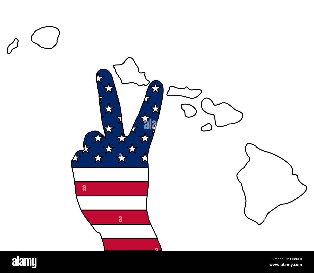 Hawaiian hand signal Stock Photo - Alamy