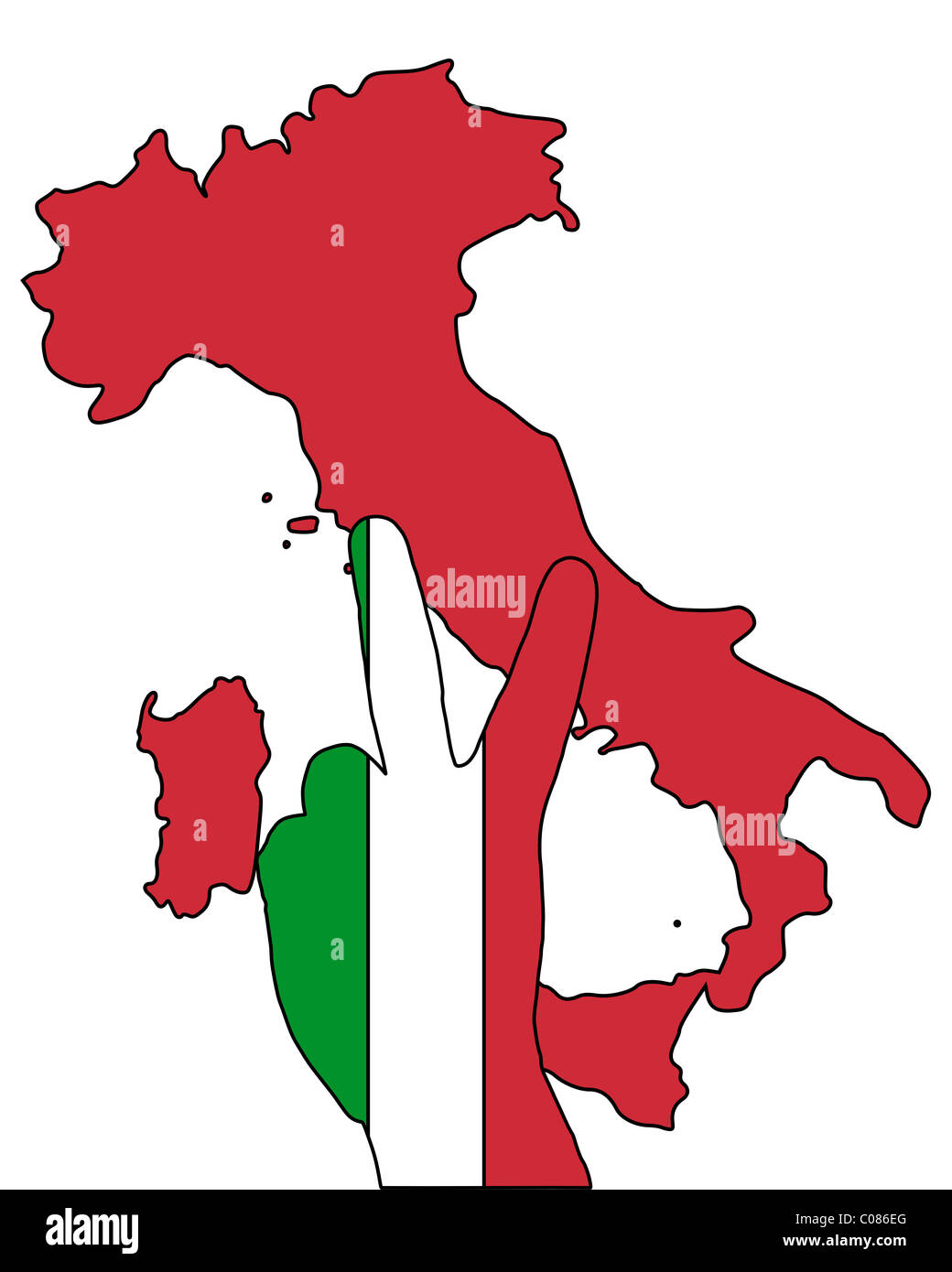 Italy hand signal Stock Photo - Alamy