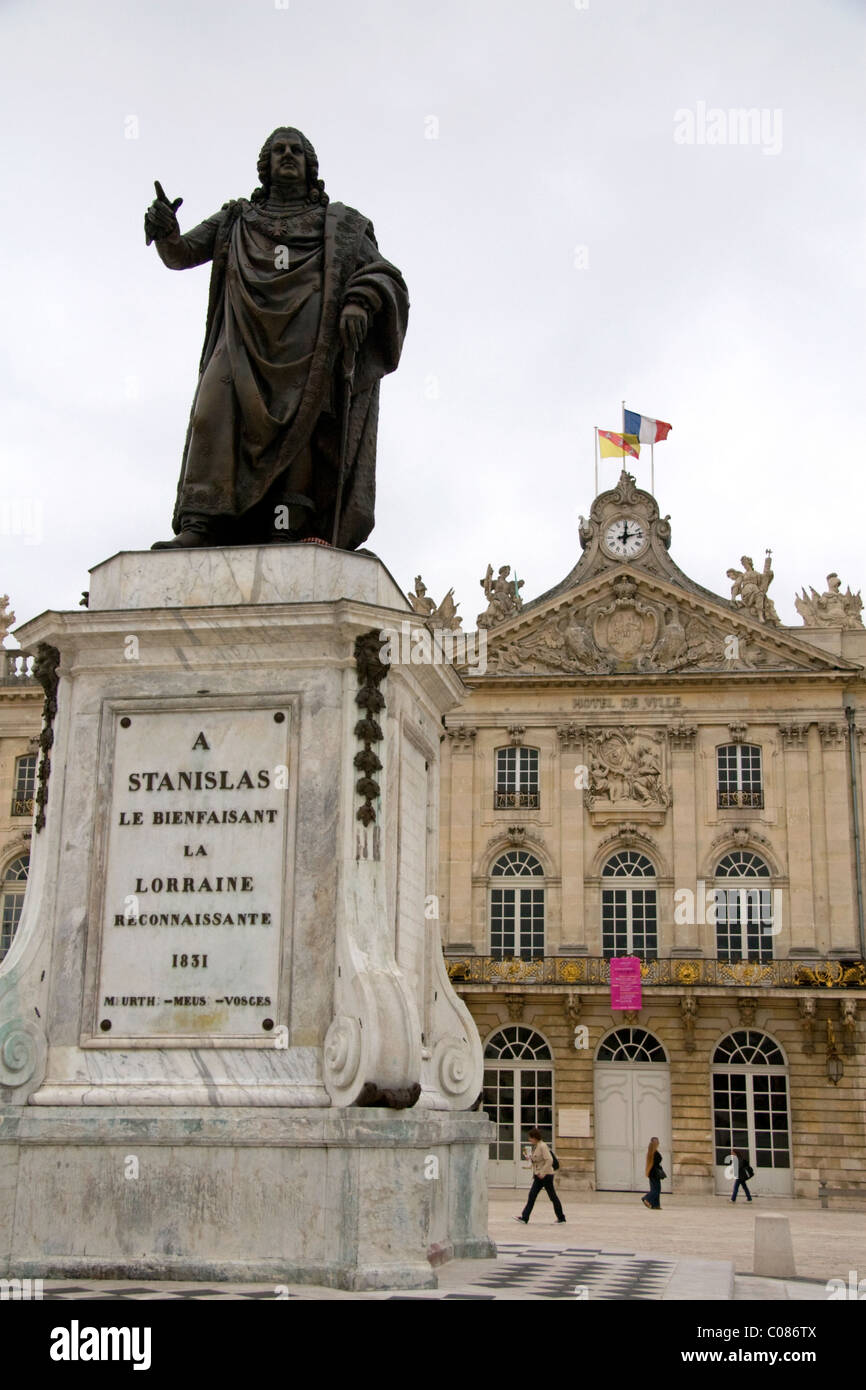 Statue of Stanislas at Place Stanislas in Nancy, Lorraine, France Stock ...