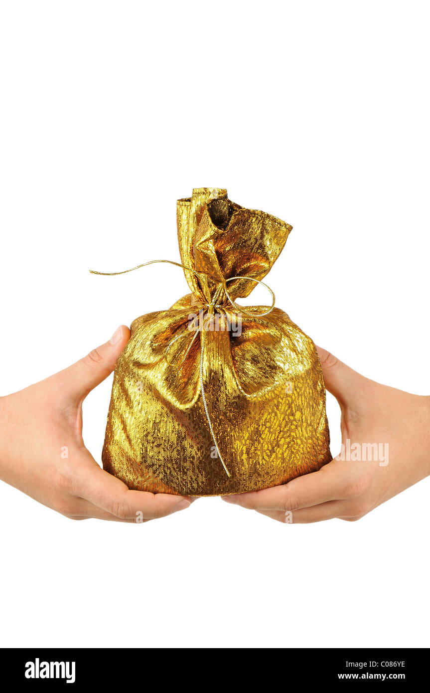 man's hand with a bag Stock Photo - Alamy