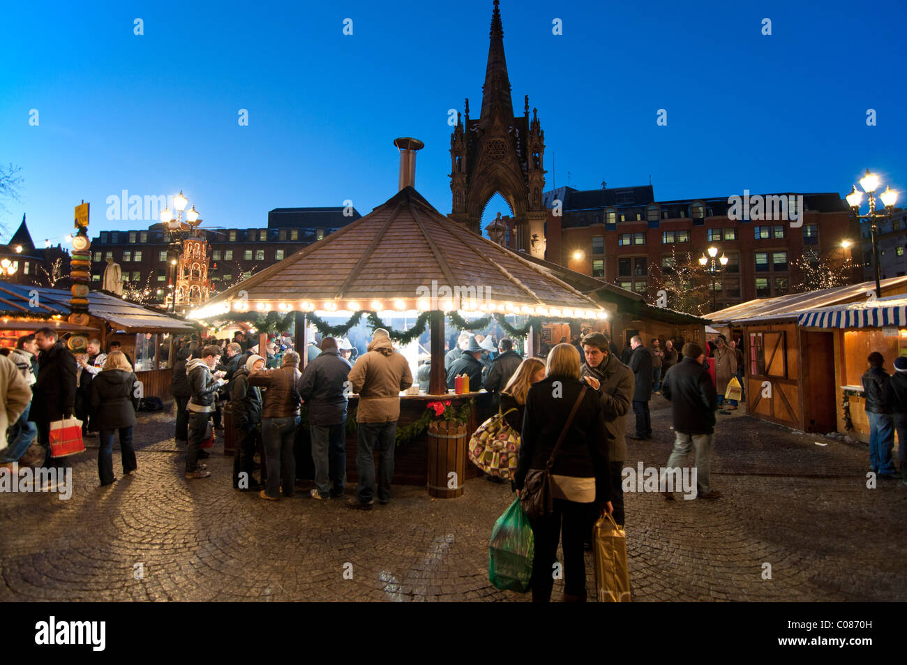 The Christmas Markets at Albert Square Manchester England November ...