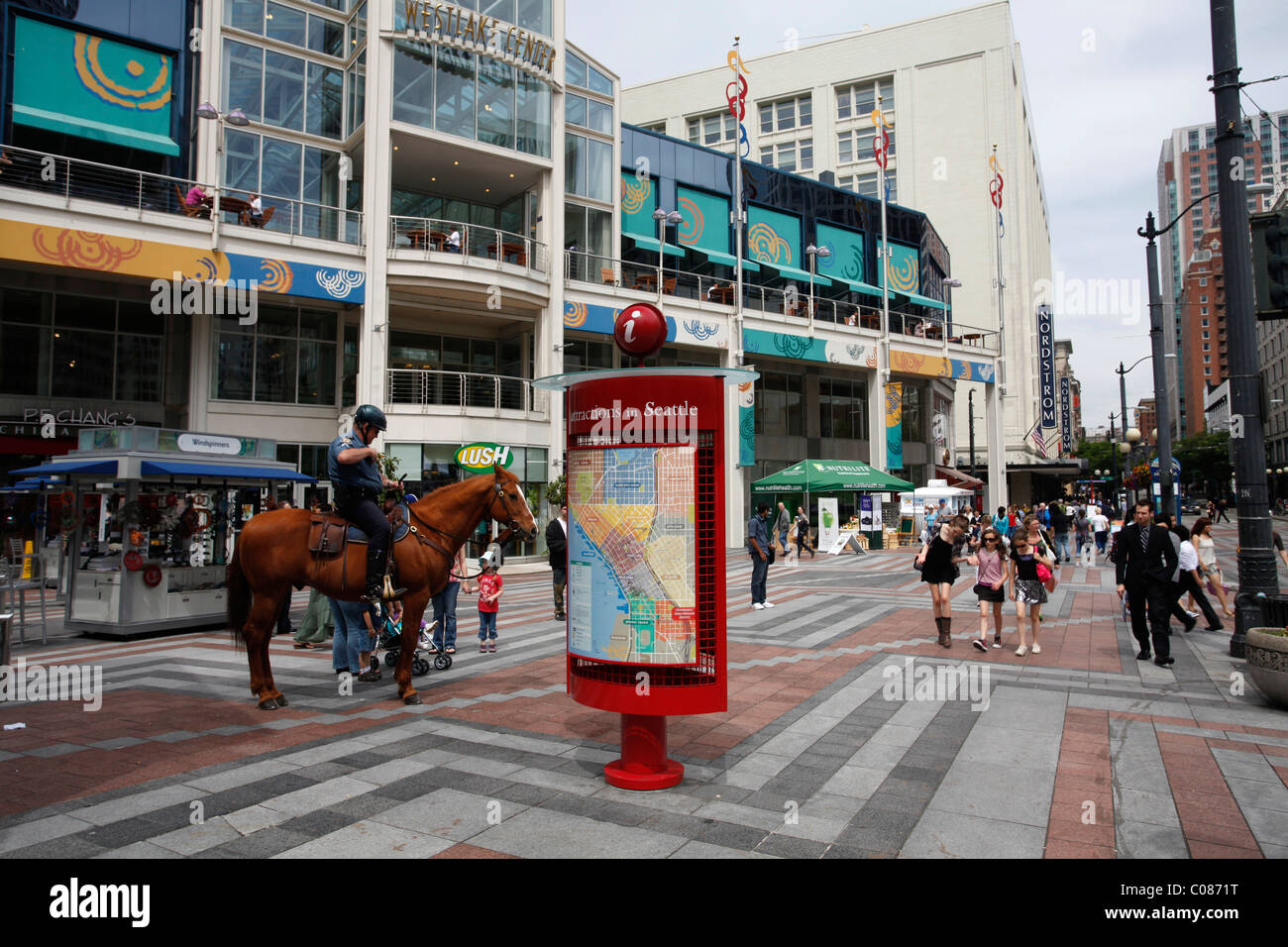 Westlake Center, downtown Seattle, Washington, USA Stock Photo - Alamy