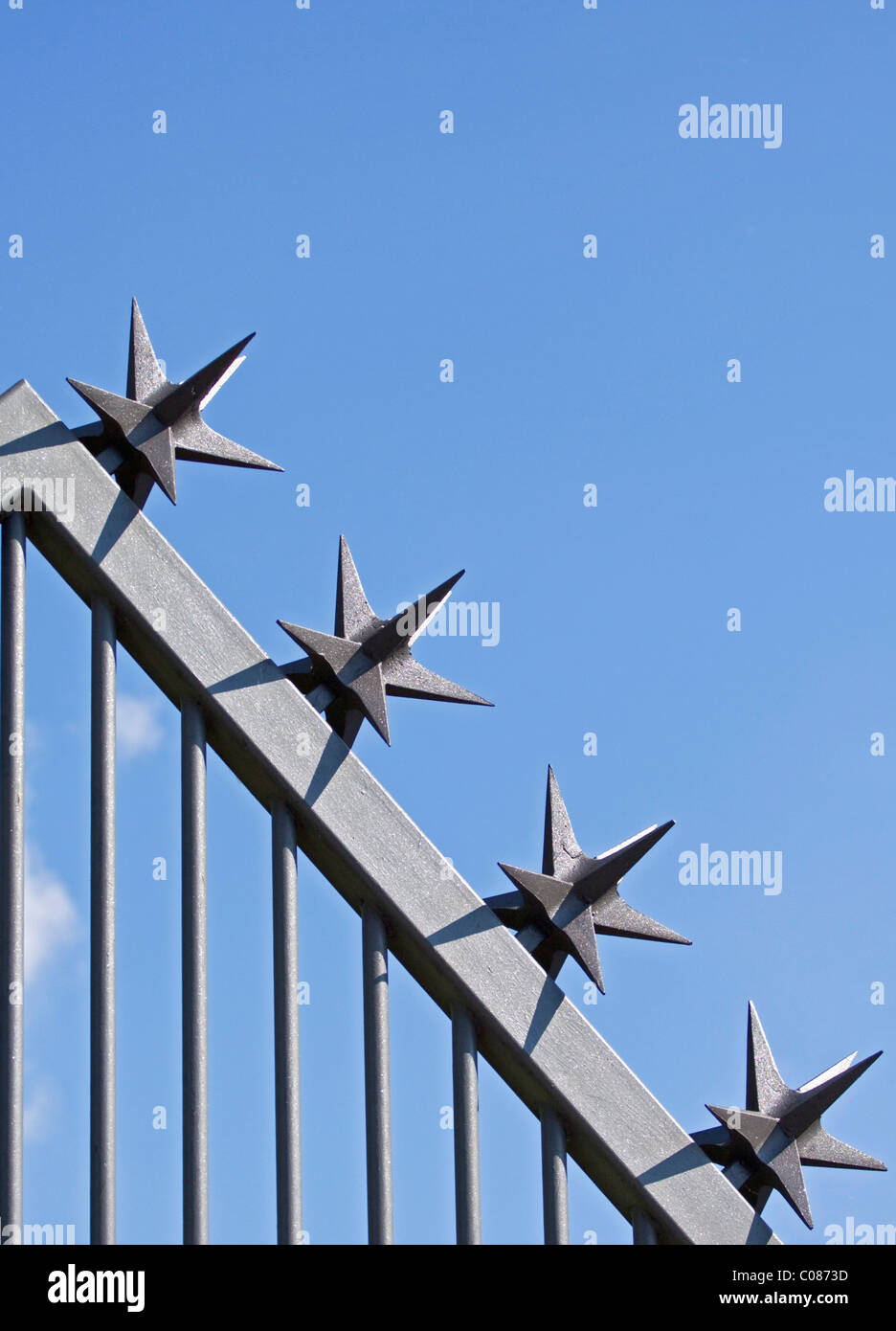 Metal fence with stars made at the Berlin Zoological Garden, Berlin ...