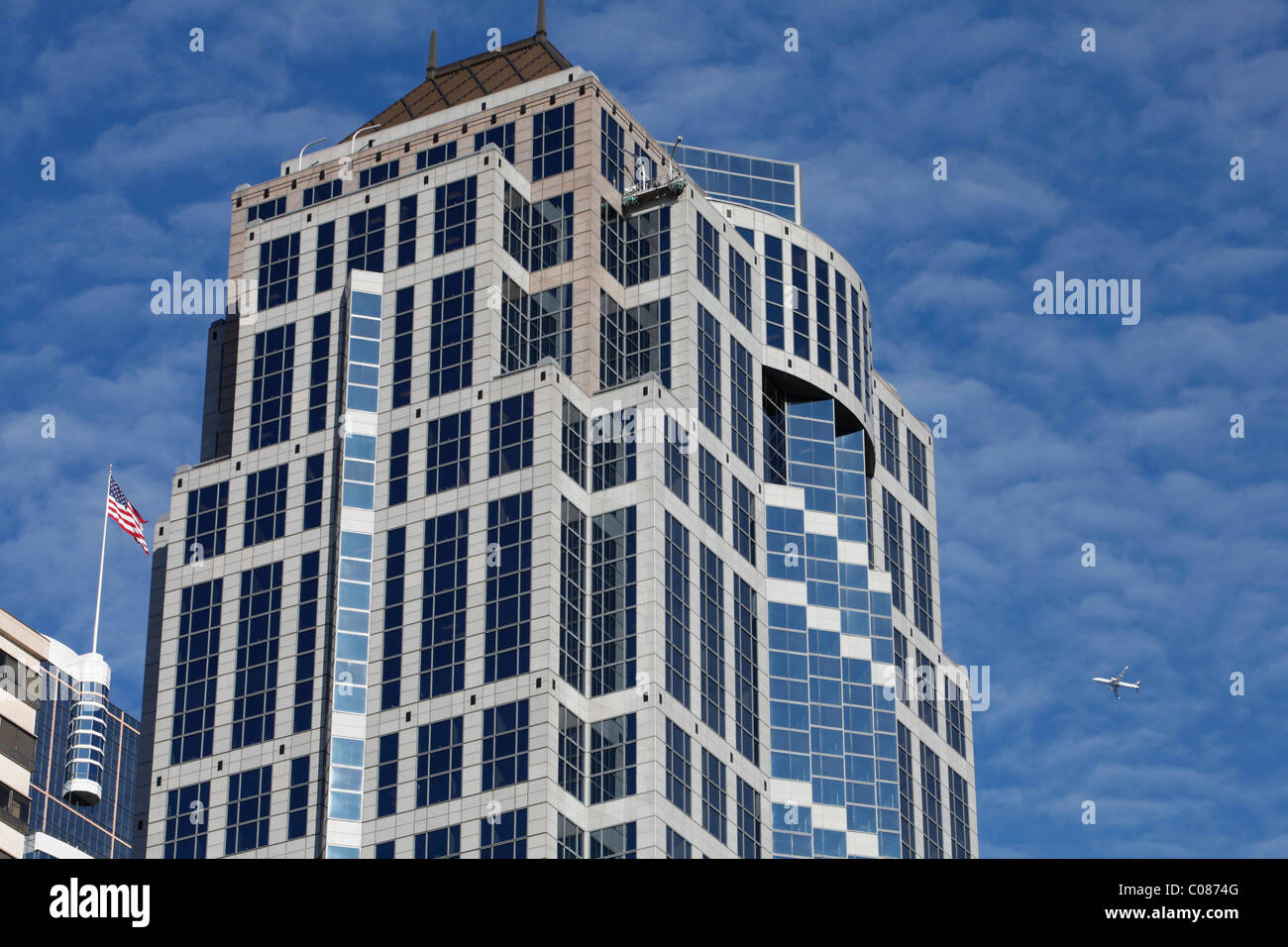 City center seen from Westlake Center, Seattle, Washington Stock Photo ...