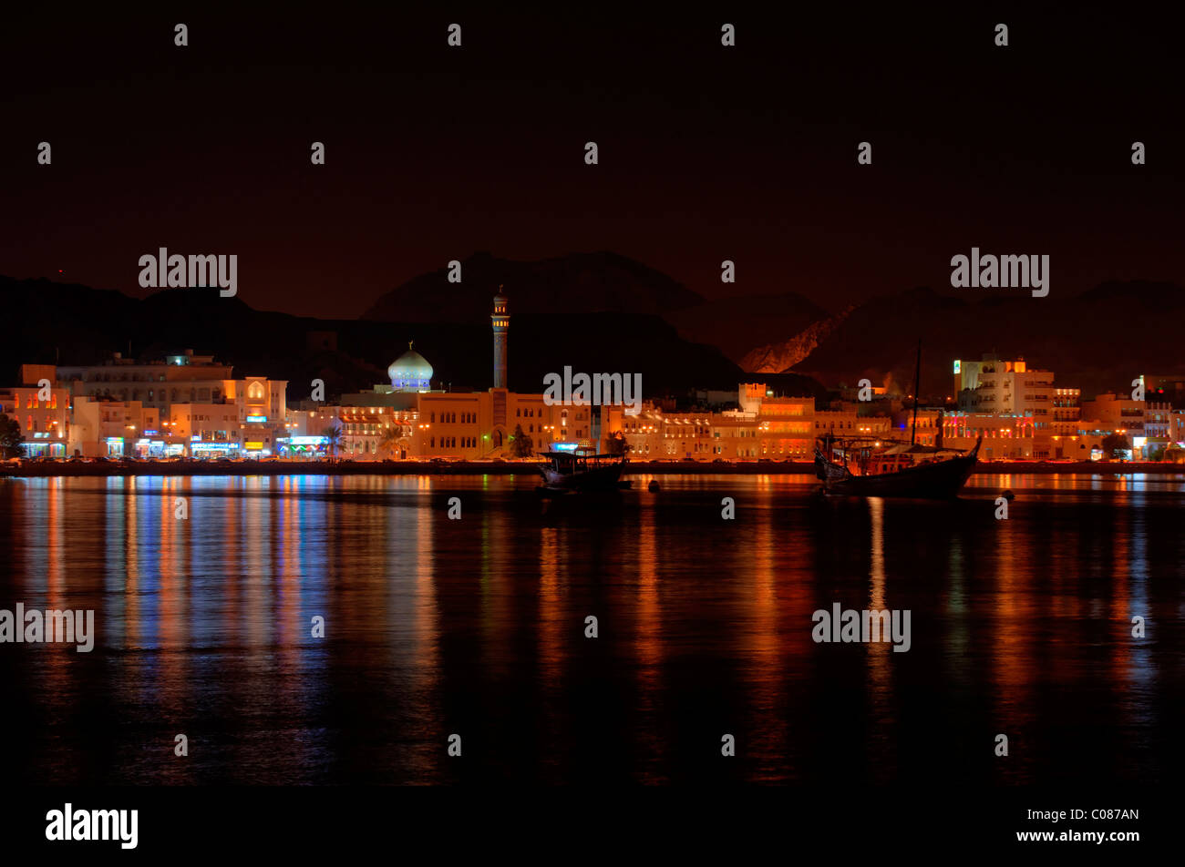 Corniche of Muttrah in the evening, Oman, Middle East Stock Photo - Alamy