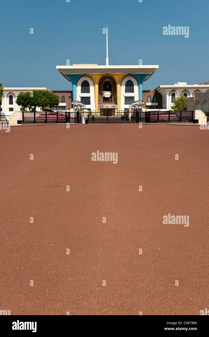 Main building of the Al Alam Palace, Muscat, Oman, Middle East Stock ...