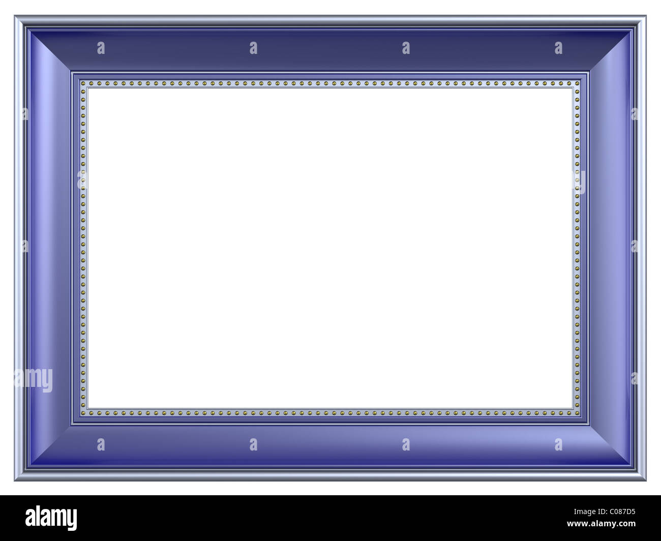 Blue rectangular frame isolated on white background Stock Photo - Alamy