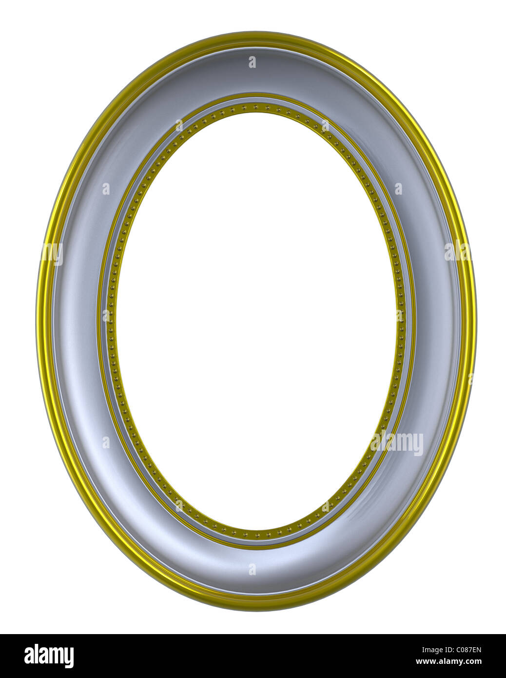 Silver Oval Frame Png