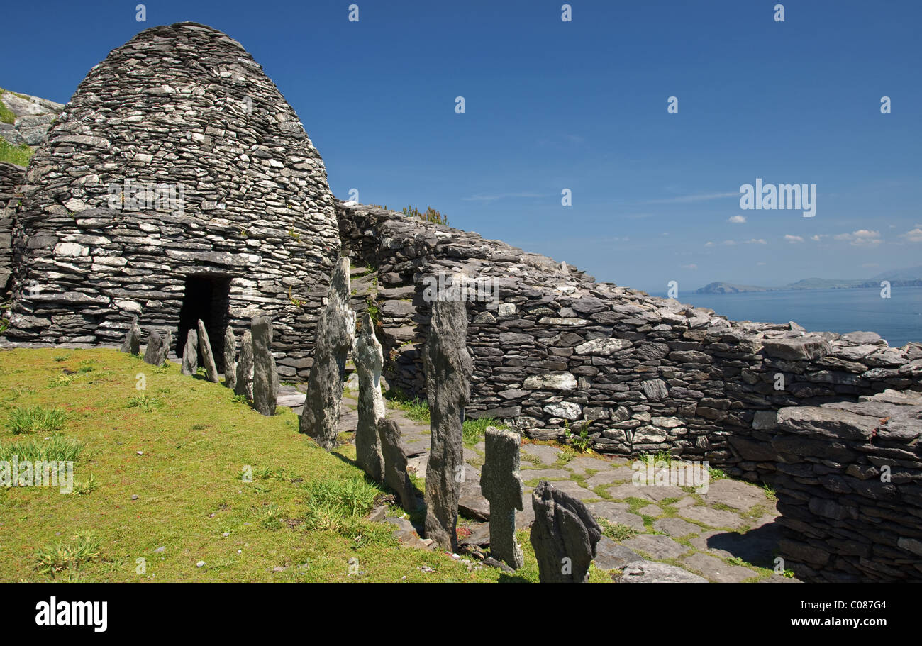 famous irish protected ancient monk settlement in county kerry Stock ...