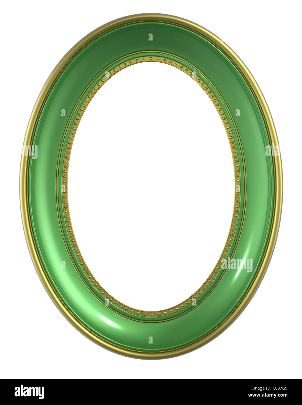 Green frame isolated on white background Stock Photo - Alamy