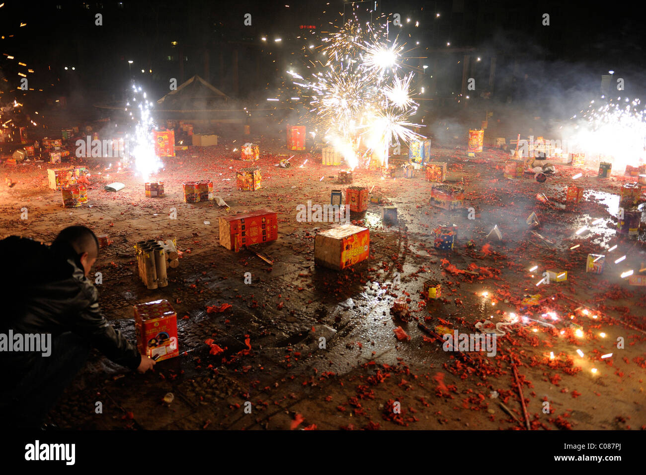 Used firework hi-res stock photography and images - Alamy